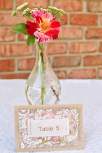 DIY Burlap Table Numbers