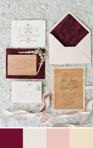 Red, Red Wine: 5 Burgundy Color Palettes for your Wedding Day