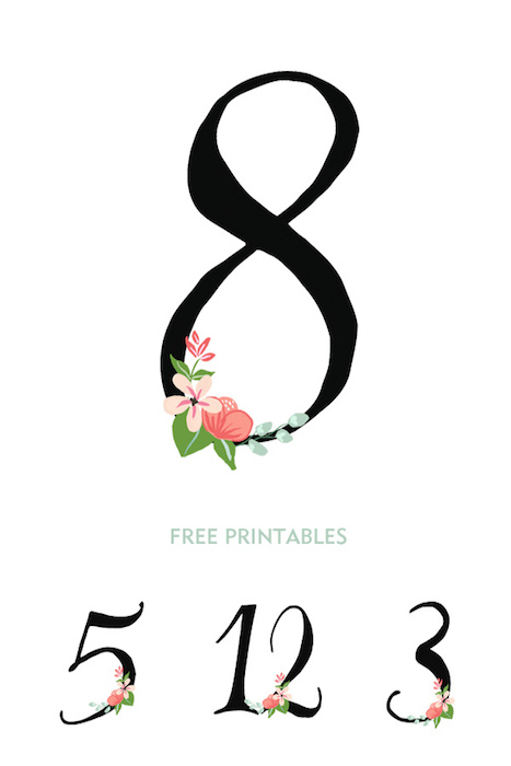 Free Printable Table Numbers