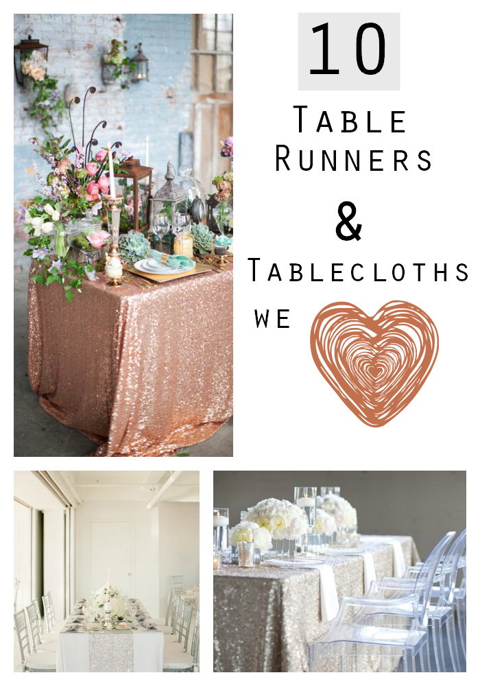 Glam Up Your Wedding Table! 10 Gorgeous Tablecloths and Table Runners