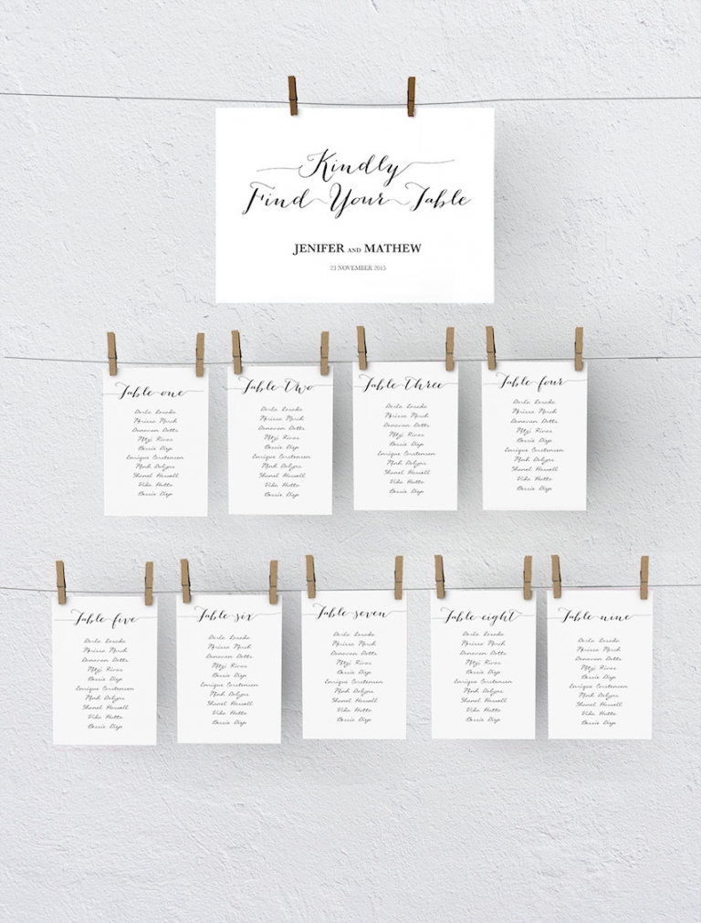 12 Perfectly Organized Seating Charts From Etsy