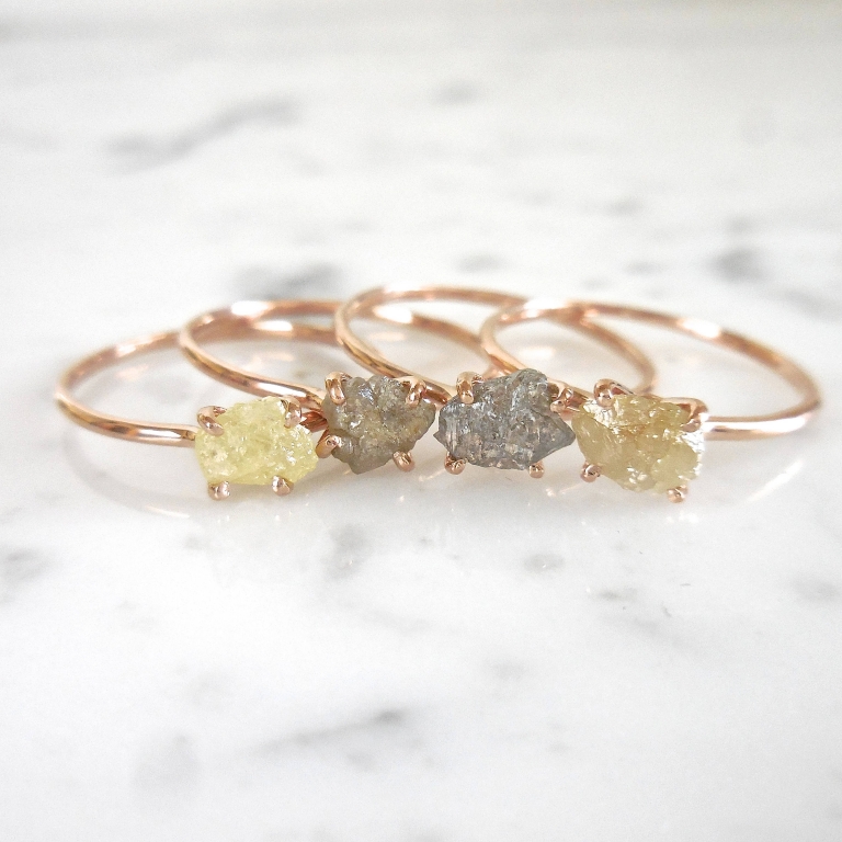 10 Stunning Raw Engagement Rings