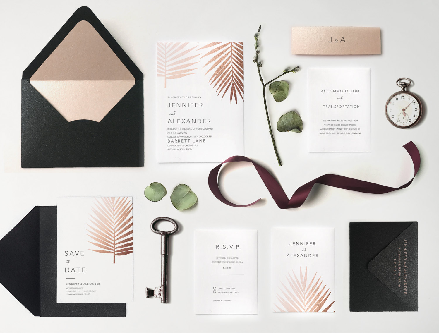 10 Trendy Destination Wedding Invites