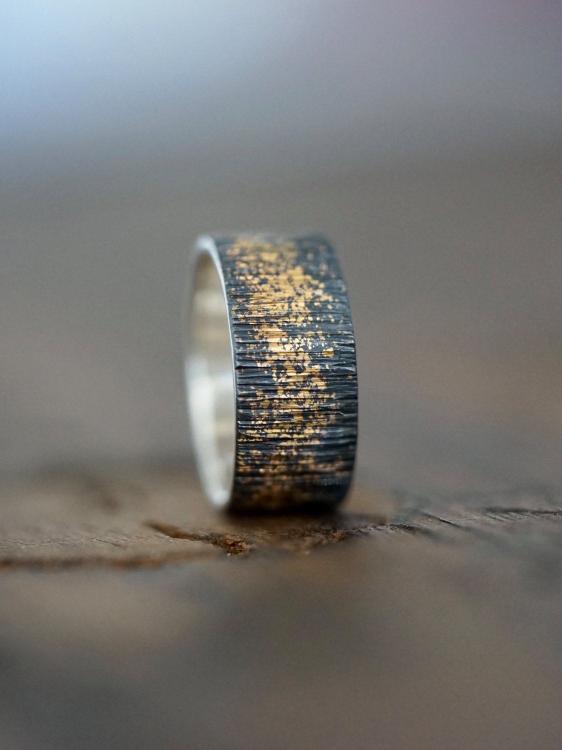 Eight Handmade Textured Wedding Bands For Him