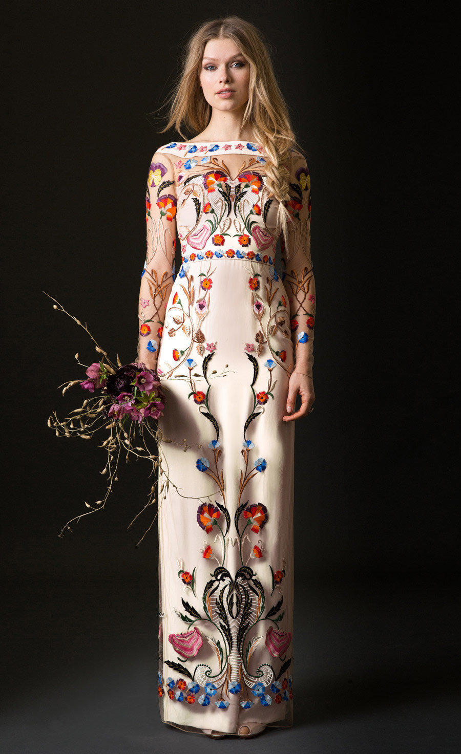 These 8 Embroidered Wedding Dresses Will Take Your Breath Away