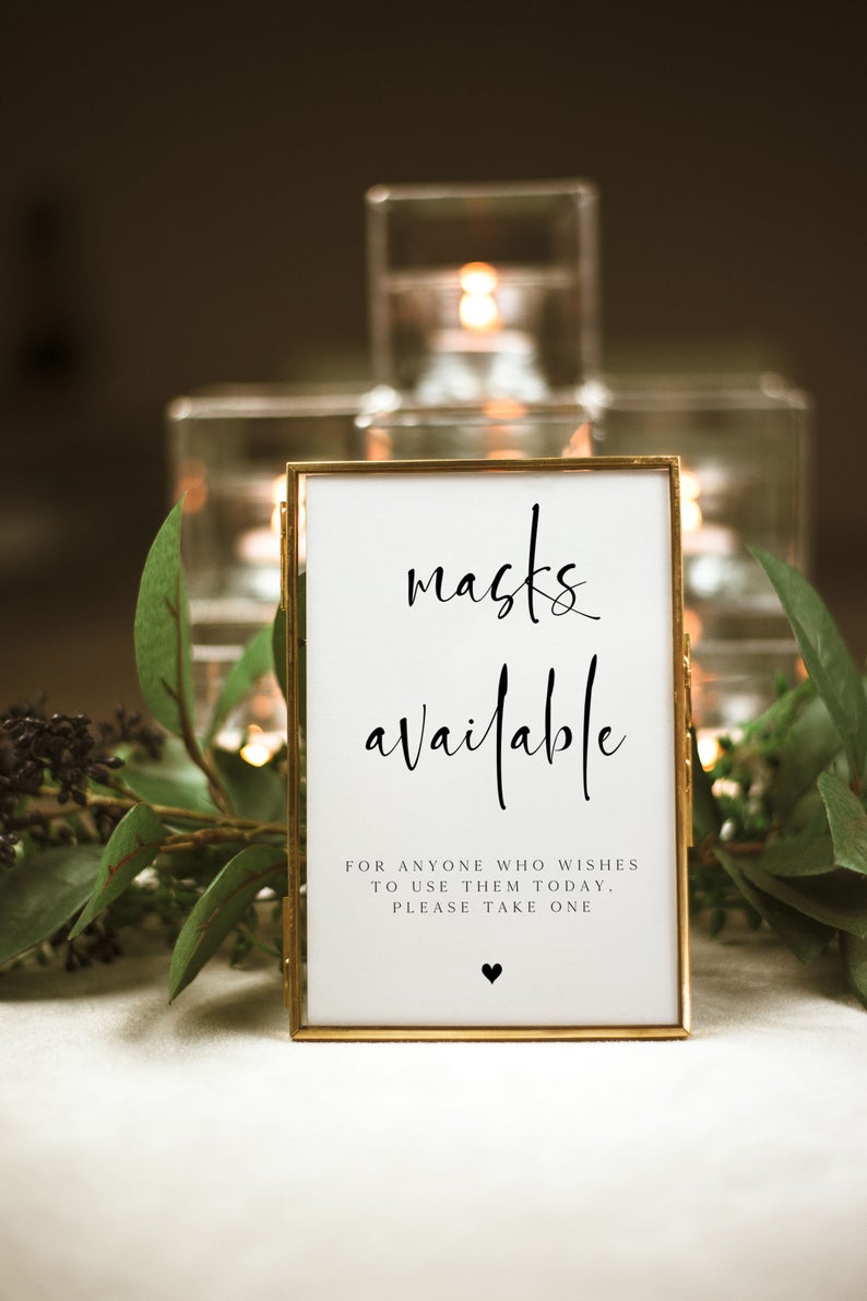 8 Must-Have COVID-19 Wedding Signs
