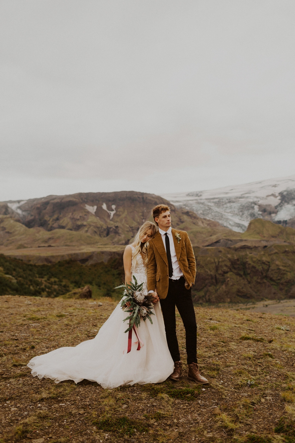 Wild & Ethereal Iceland Elopement Styled Shoot